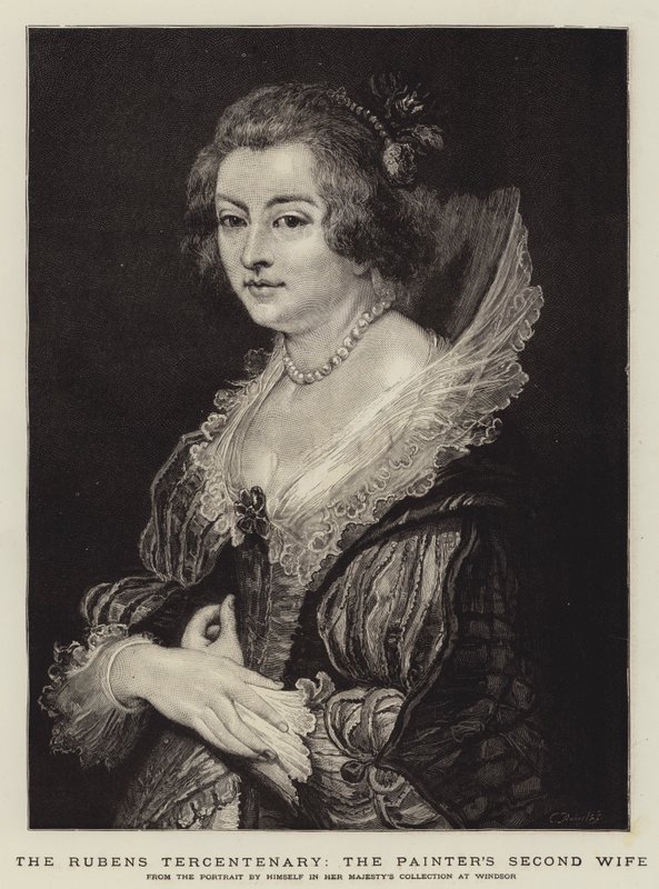 Het Rubens-eeuwfeest, de tweede vrouw van de schilder